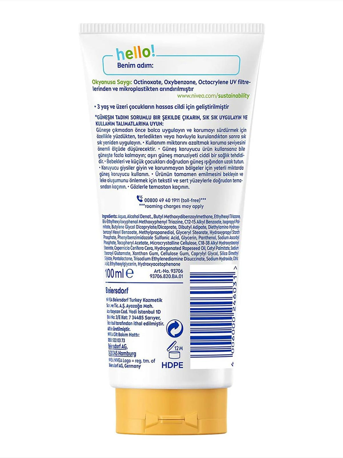 Nivea Sun Çocuk Losyon Uv Koruma Hassas Spf50+ 100 Ml Tüp – Civilim.com