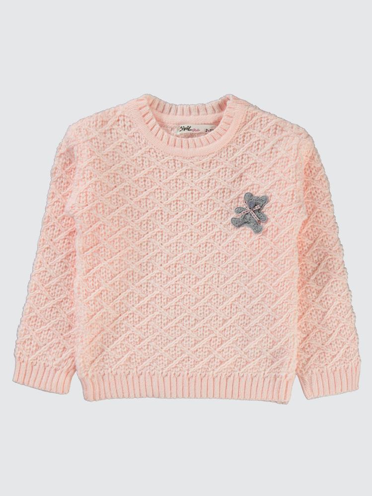 Civil Girls Armalı 2-5 Yaş Kazak - Pudra – Civilim.com