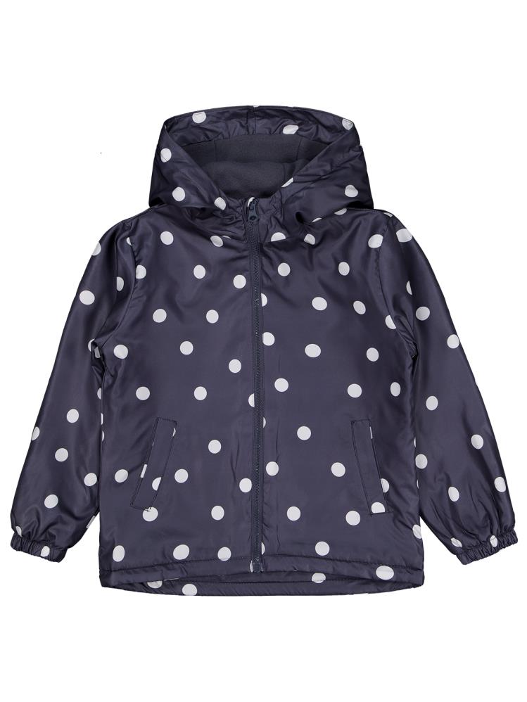 Civil Girls Polarlı Puan Baskılı 6-9 Yaş Yağmurluk - Gri – Civilim.com