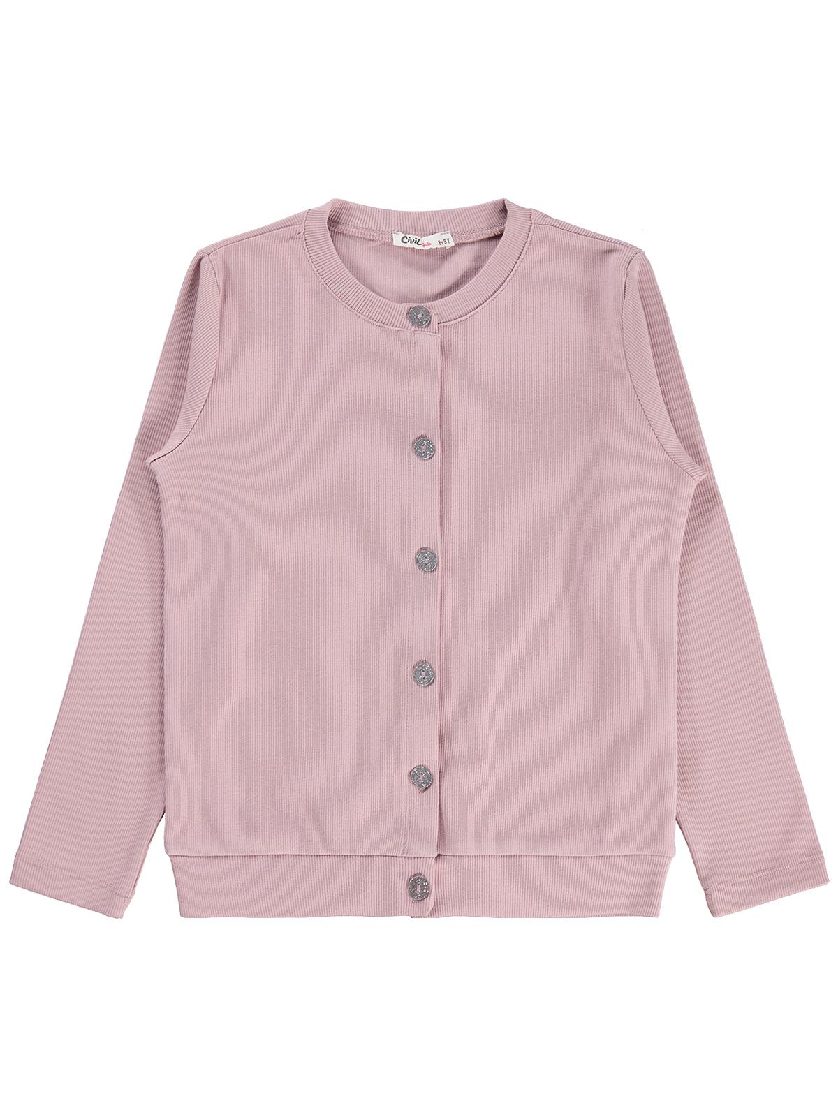 Civil Girls Yakası Fiyonklu 6-9 Yaş Hırka - Pudra – Civilim.com